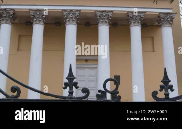 Catholic Church in architectural style classicism column Pyramid of ...