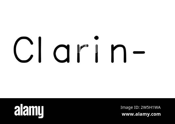 Clarinet Handwritten Text Animation in Various Sans-Serif Fonts and ...