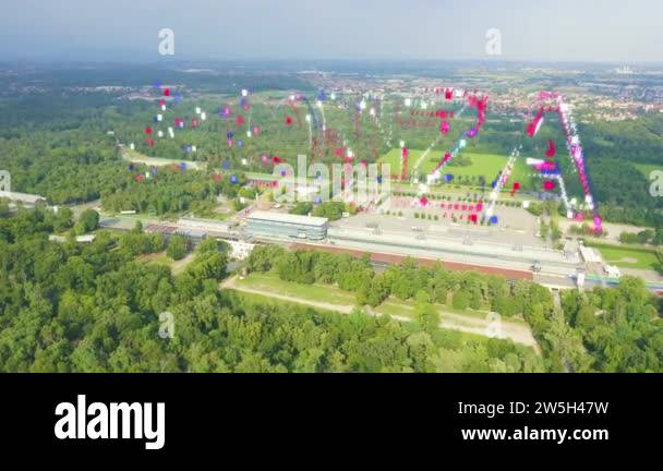 Monza, Italy. Autodromo Nazionale Monza is a race track near the city ...