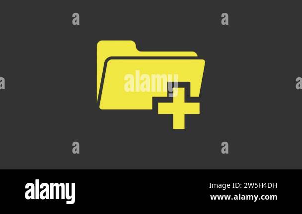 Yellow Add new folder icon isolated on grey background. New folder file ... Yellow Add new folder icon isolated on grey background. New folder file ...
