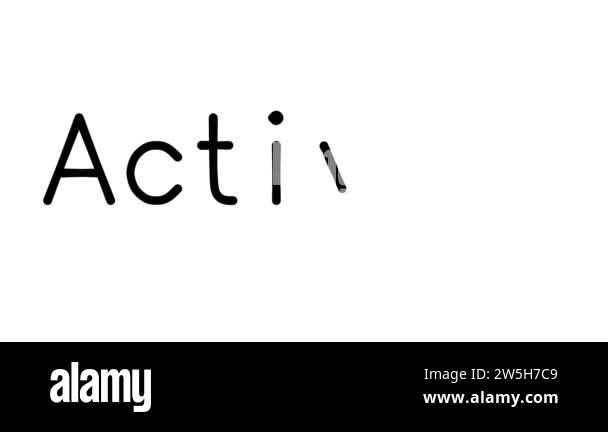 Activity Handwritten Text Animation in Various Sans-Serif Fonts and ...
