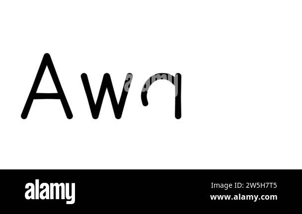 Award Handwritten Text Animation in Various Sans-Serif Fonts and ...