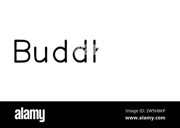 Buddhism Handwritten Text Animation in Various Sans-Serif Fonts and ...