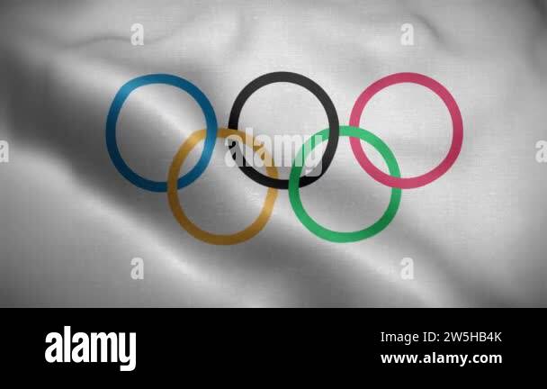 Olympic Flag Loop Background 4K Stock Video Footage - Alamy