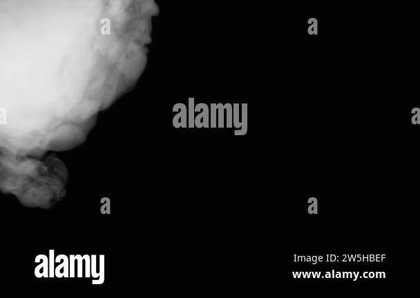 Smoke Stream Swirls to the Right. A jet of white smoke creates an ...