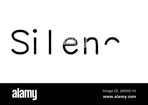 Silence Handwritten Text Animation in Various Sans-Serif Fonts and ...