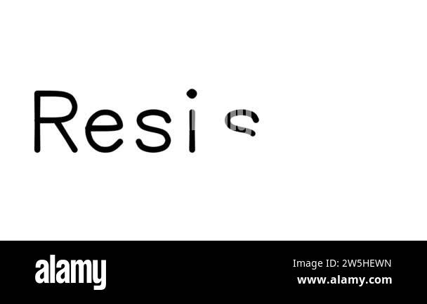 Resistor Handwritten Text Animation in Various Sans-Serif Fonts and ...