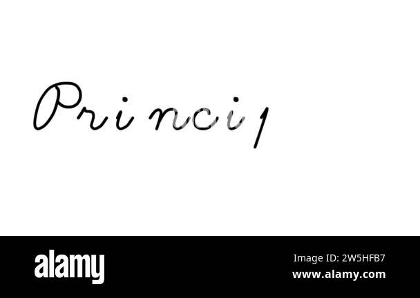 Principles Decorative Handwriting Animation in Six Cursive and Gothic ...