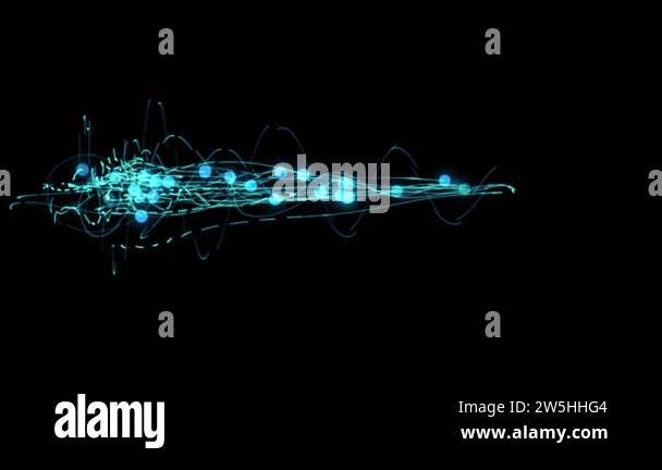 Blue digital dot and tail of big data network background, computer ...