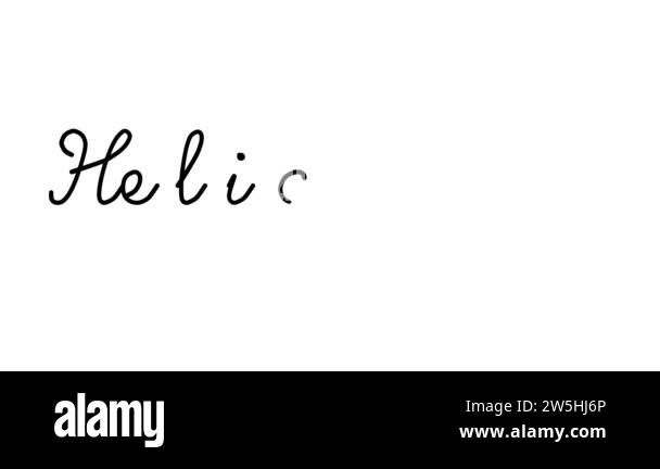 Helicopter Decorative Handwriting Animation in Six Cursive and Gothic ...