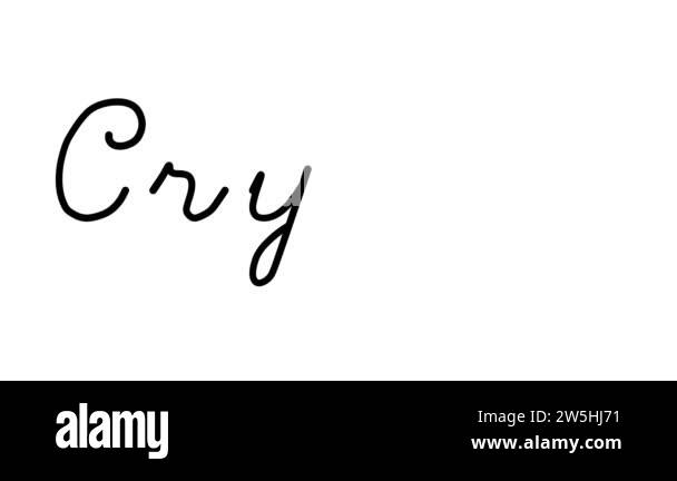 Crying Decorative Handwriting Animation in Six Cursive and Gothic Fonts ...