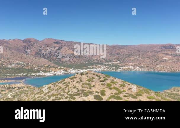 a panoramic view of the coastal strip of the sea with anchorage of ...