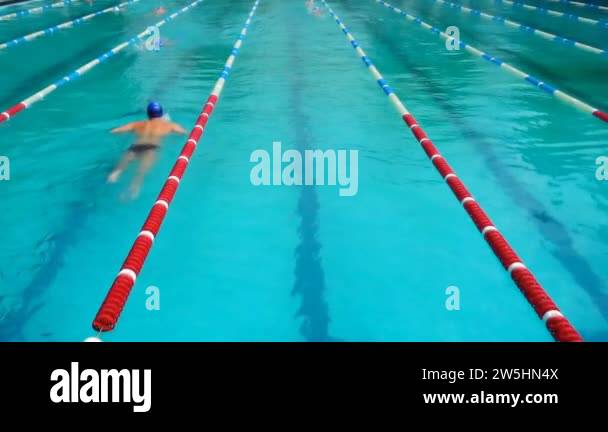 Swimming pool training athletes practice Stock Videos & Footage - HD ...