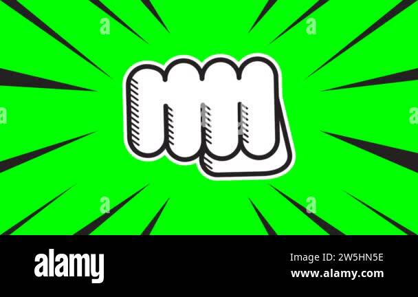 Animated illustration of punch symbol in doodle art style. Suitable for ...