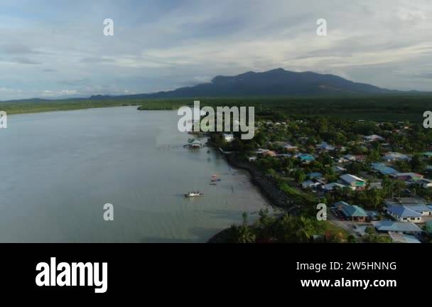 The Sematan Beach and Coastline of the most southern part of Sarawak ...
