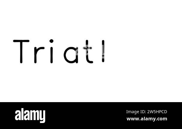 Triathlon Handwritten Text Animation in Various Sans-Serif Fonts and ...