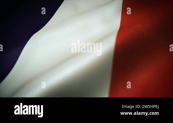 French Flag Waving Textured Background Loop/ 4k animation of a waving ...