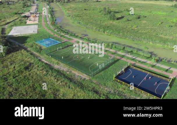 Sport playgrounds stadium. Sport ground for playing basketball and ...