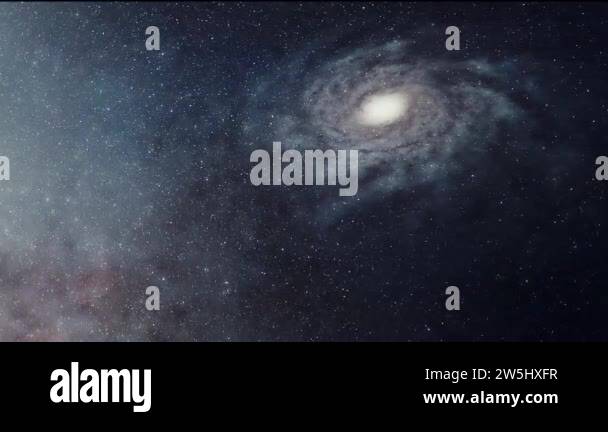 Interstellar space travel universe. 4K 3D animation in outer space ...