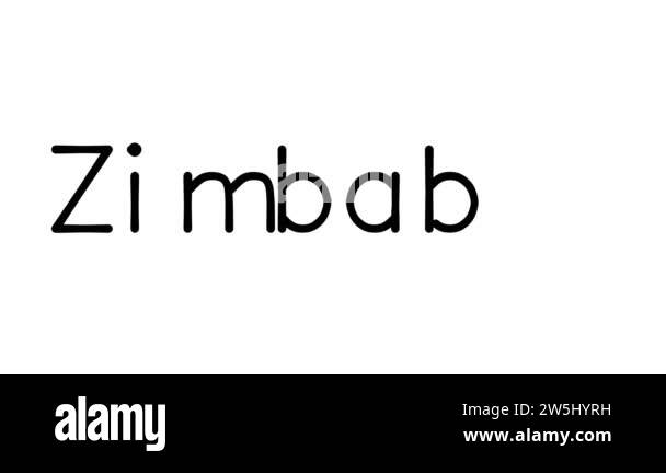 Zimbabwe Handwritten Text Animation in Various Sans-Serif Fonts and ...