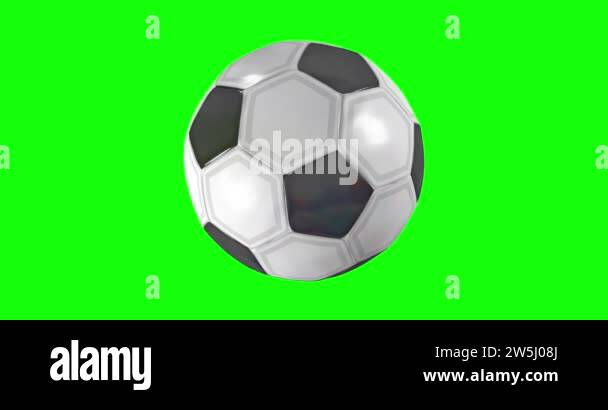 Seamless loop of soccer ball in black and white color with leather ...