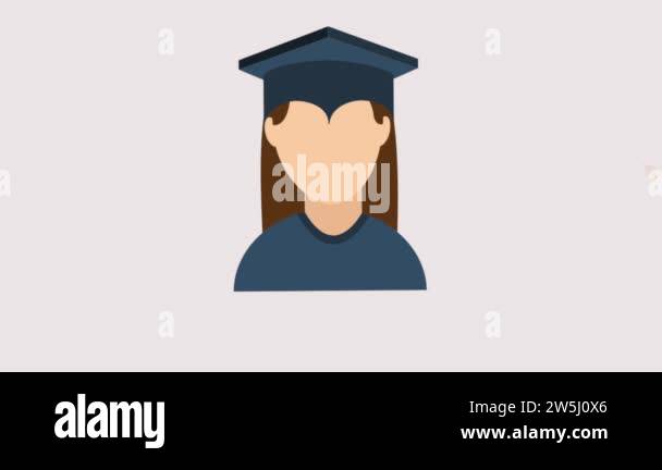 Graduation design Animation Stock Video Footage - Alamy