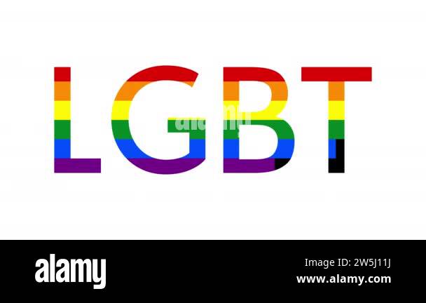 LGBT flag animation, lgbt symbol, rainbow flag animation on white ...