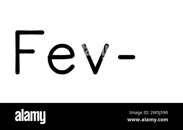 Fever Handwritten Text Animation in Various Sans-Serif Fonts and ...