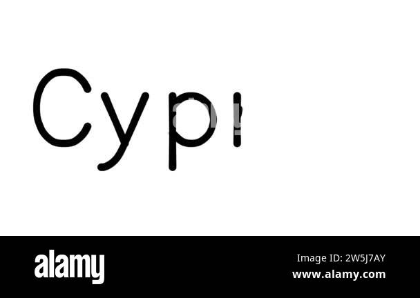 Cyprus Handwritten Text Animation in Various Sans-Serif Fonts and ...