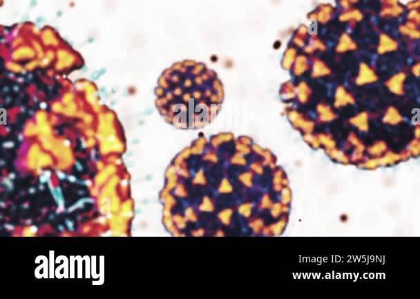 Coronavirus COVID-19 realistic 3D animation. Acute respiratory syndrome ...