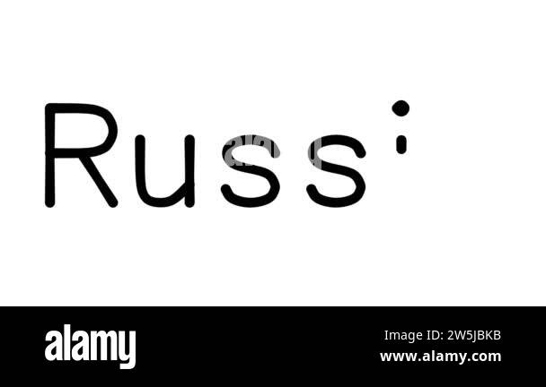 Russia Handwritten Text Animation in Various Sans-Serif Fonts and ...