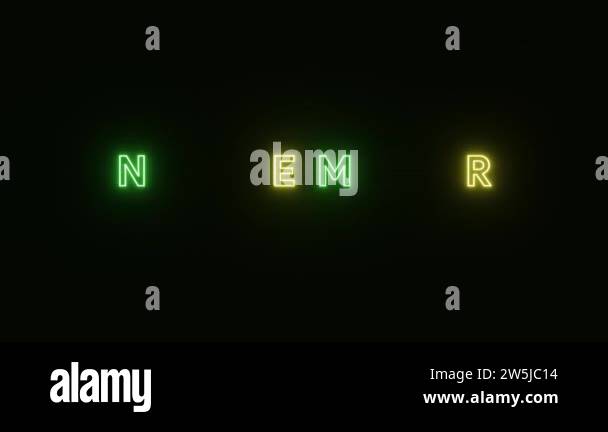 November text neon light colorful on black background . 3d illustration ...