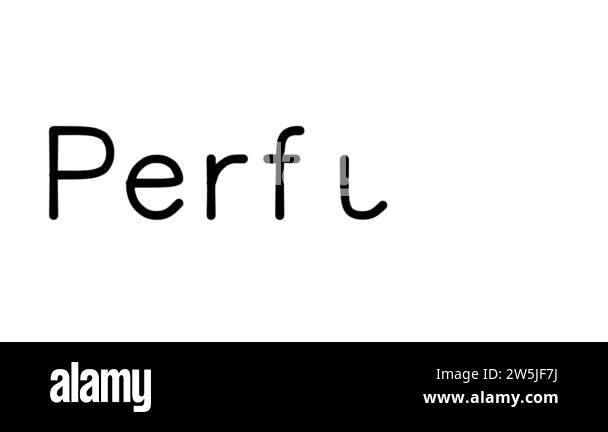 Perfume Handwritten Text Animation in Various Sans-Serif Fonts and ...