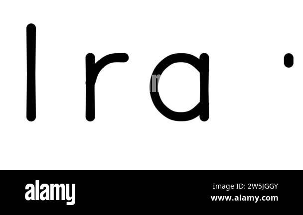 Iraq Handwritten Text Animation in Various Sans-Serif Fonts and Weights ...