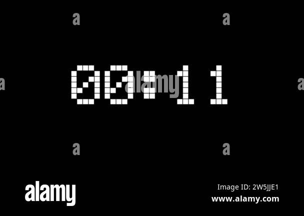 Simple one minute countdown timer of black electronic digits Stock ...