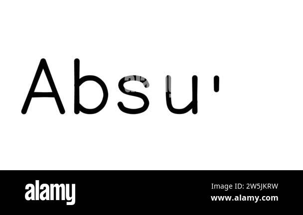 Absurd Handwritten Text Animation in Various Sans-Serif Fonts and ...