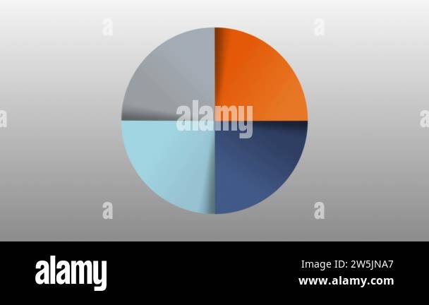 Circle diagram four result category chart for presentation. powerpoint ...