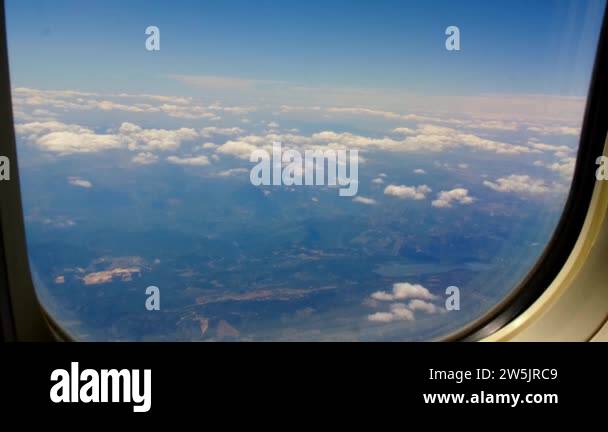 Airplane flight. View from the window of the plane. Airplane, Aircraft ...
