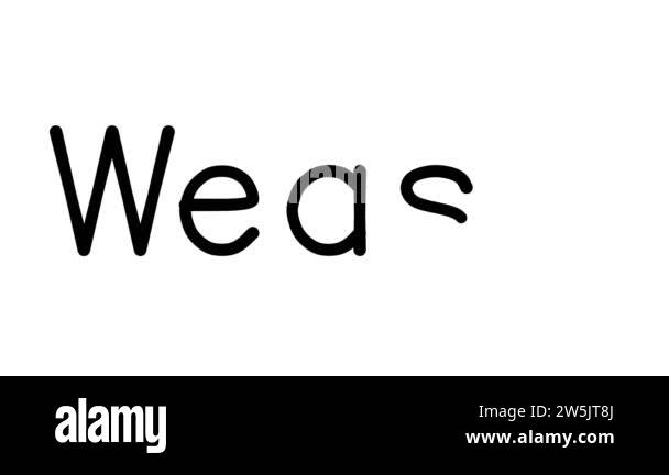 Weasel Handwritten Text Animation in Various Sans-Serif Fonts and ...