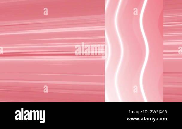 Animation of white wavy lines on vertical pink screen, over moving ...
