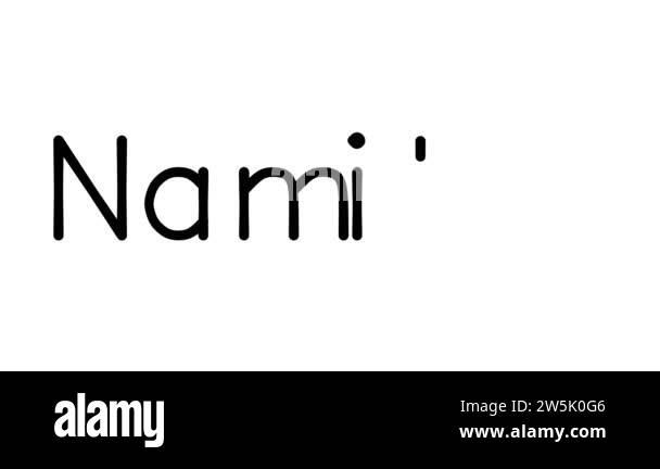 Namibia Handwritten Text Animation in Various Sans-Serif Fonts and ...