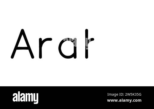 Arabic Handwritten Text Animation in Various Sans-Serif Fonts and ...