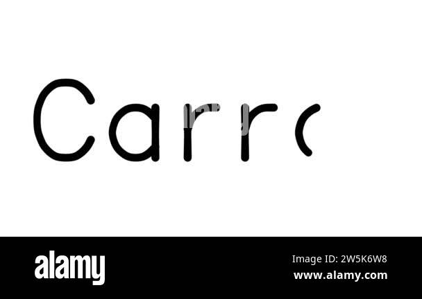 Carrot Handwritten Text Animation in Various Sans-Serif Fonts and ...