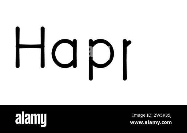 Happy Handwritten Text Animation in Various Sans-Serif Fonts and ...