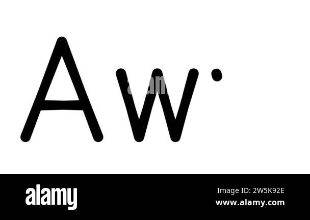 Aww Handwritten Text Animation in Various Sans-Serif Fonts and Weights ...