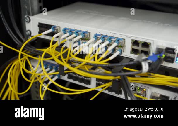 Optical server and router of the data center server room. Network ...