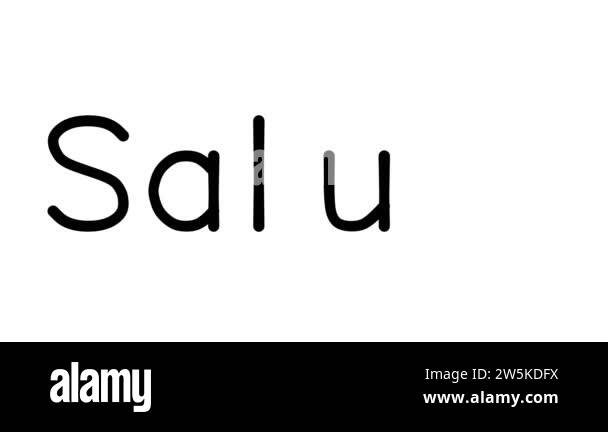 Salute Handwritten Text Animation in Various Sans-Serif Fonts and ...