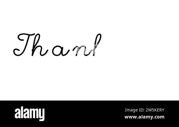 Thankyou Decorative Handwriting Animation in Six Cursive and Gothic ...