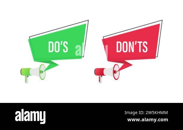 Dos and Donts like thumbs up or down. flat simple thumb up symbol ...