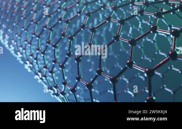Structure Of The Graphene Or Carbon Surface Abstract Nanotechnology Hexagonal Geometric Form